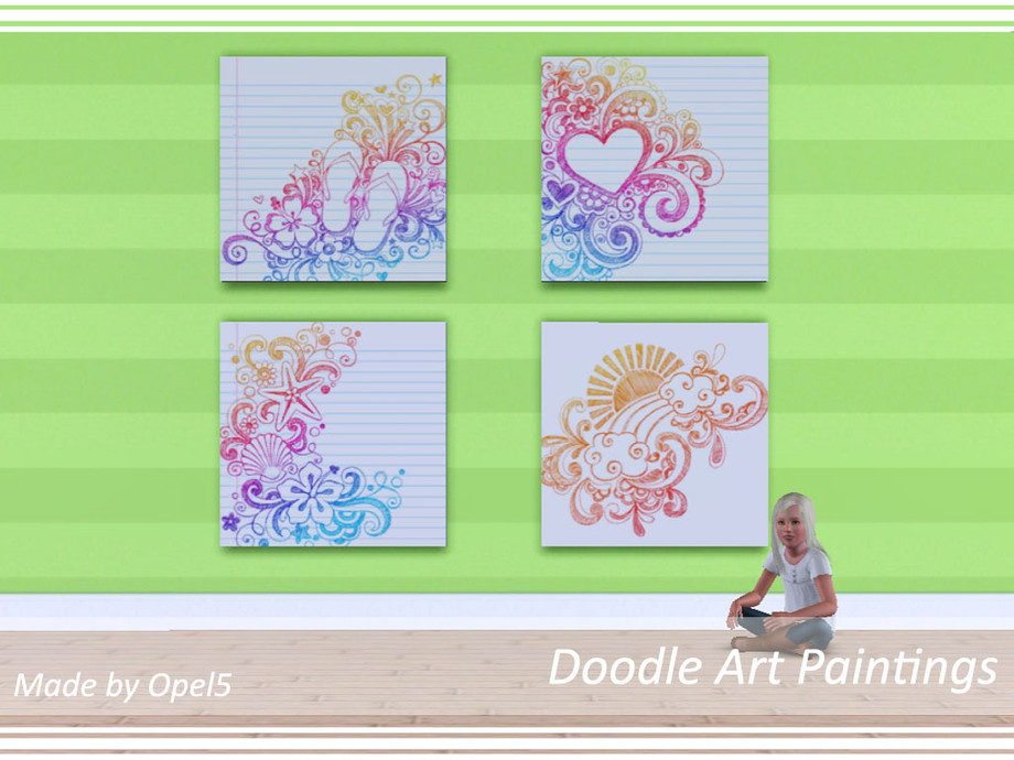 The Sims Resource | Doodle Art Paintings