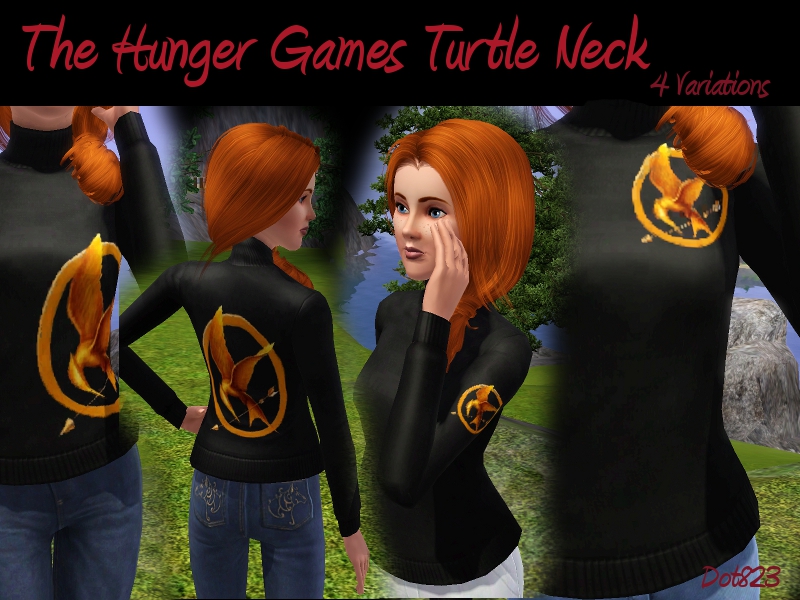 The Sims Resource | Turtleneck with Hunger Games Pin