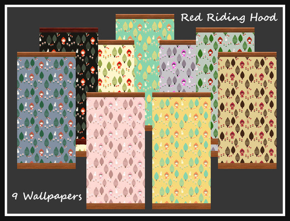 The Sims Resource | Red Riding Hood Wallpaper
