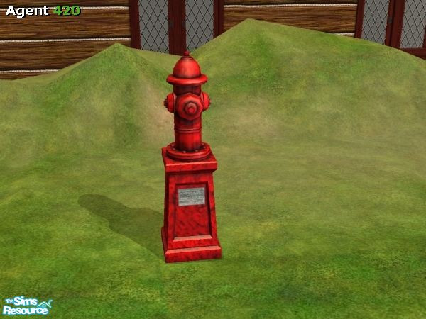 The Sims Resource | A420 Classic Red Fire Hydrant (And Base)