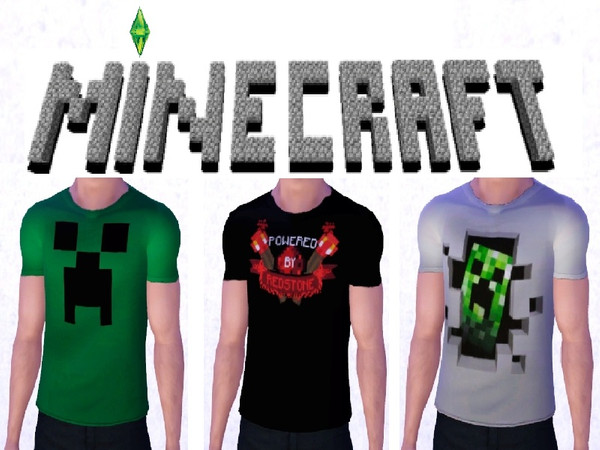 The Sims Resource - Minecraft TShirts Set