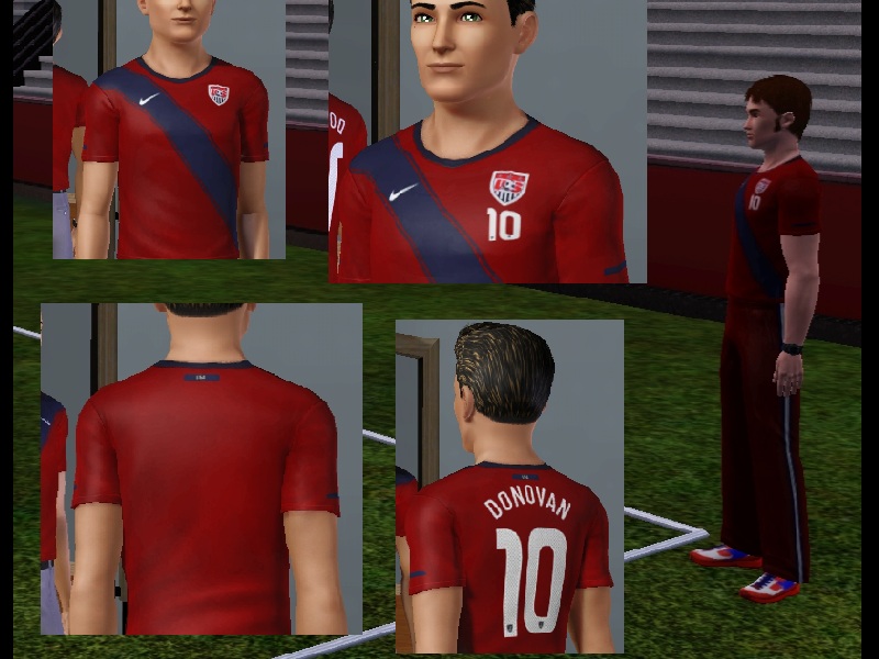 The Sims Resource - US Red National Soccer Jersey