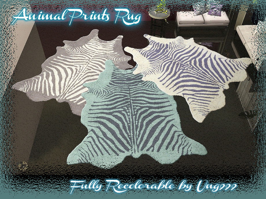 The Sims Resource | Animal Prints Rug