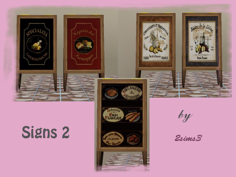 The Sims Resource | (2Sims3)Signs for community