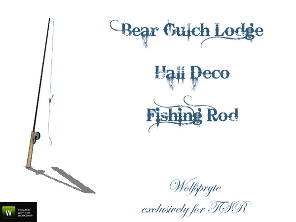 The Sims Resource | Bear Gulch Lodge Fishing Poles Decor