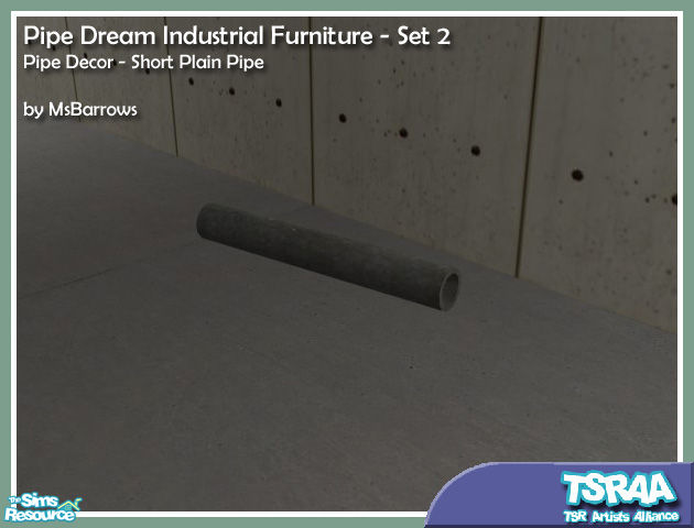 The Sims Resource | Pipe Dream Deco - Short Plain Pipe