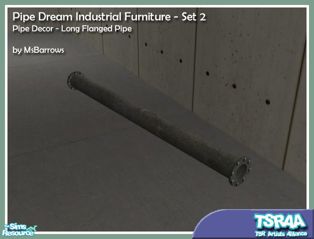The Sims Resource | Pipe Dream Deco - Long Flanged Pipe