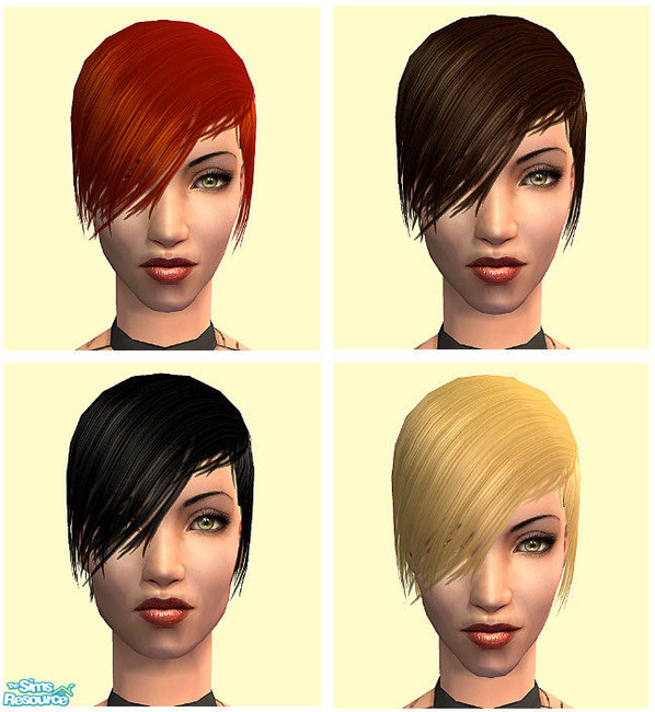 The Sims Resource - Female Pixie hair recolours - Set