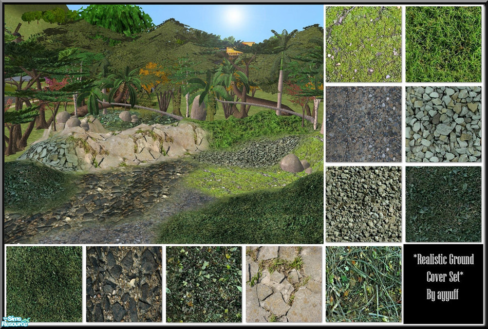The Sims Resource - Realistic Ground Cover Set