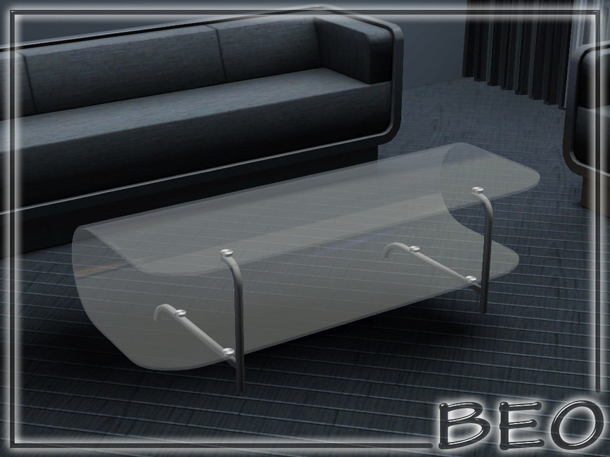 The Sims Resource - Glass coffee table in high-tech style