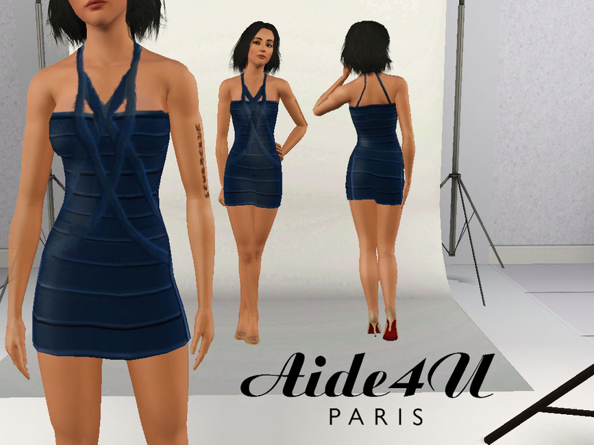 The Sims Resource - Cross-Over Bandage Dress