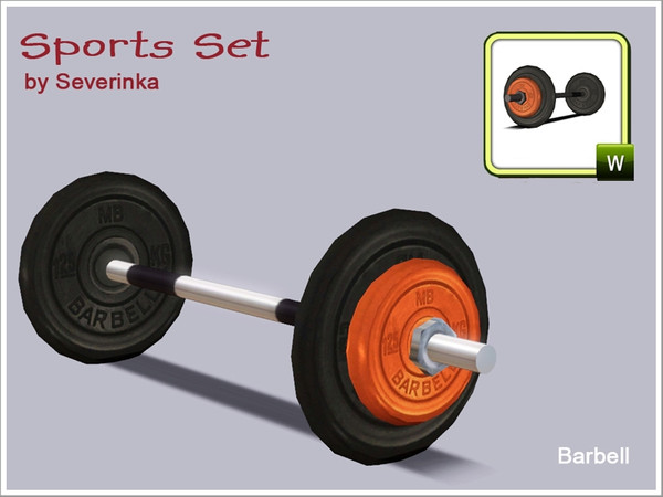 The Sims Resource | Sports Set - Barbell