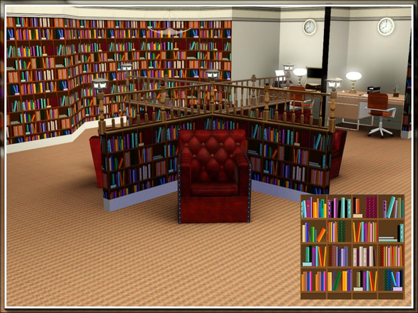 The Sims Resource | marcorse_librarywall4 pattern