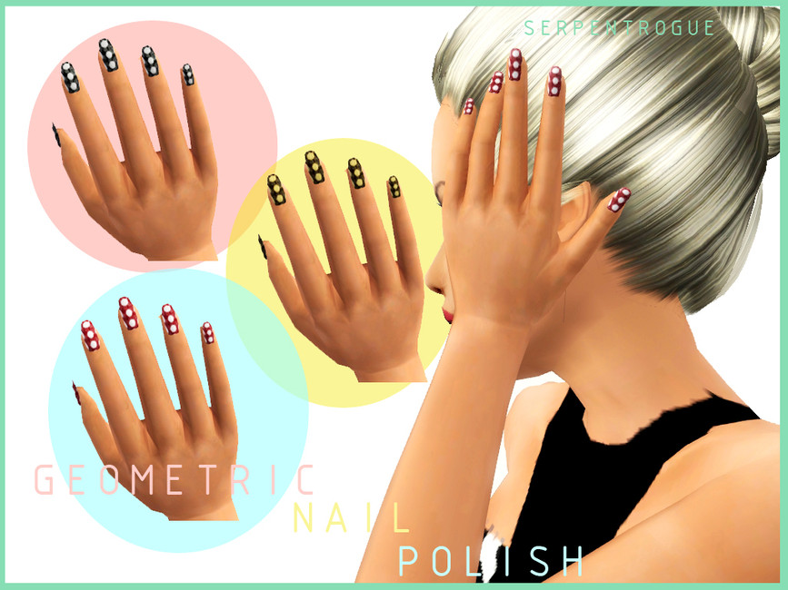 The Sims Resource - Geometric Nail Polish