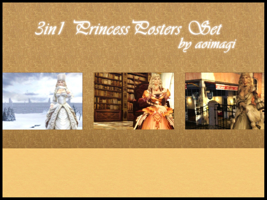 The Sims Resource - 3in1 Princess Posters Set