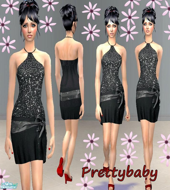 The Sims Resource - Dress Set - Black Party Dress