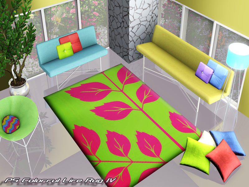 The Sims Resource | PS Colorful Life Rug IV