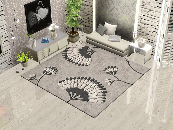 The Sims Resource - Floral Rug 14