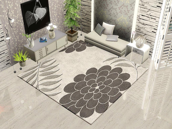 The Sims Resource | Floral Rug 15
