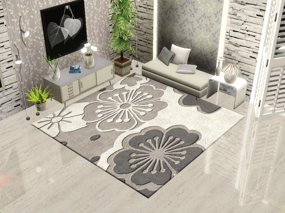 The Sims Resource - Floral Rug 13