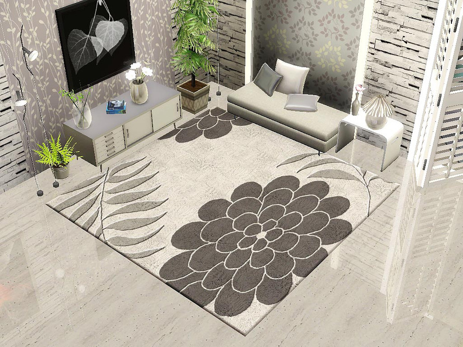 The Sims Resource | Floral Rug 15