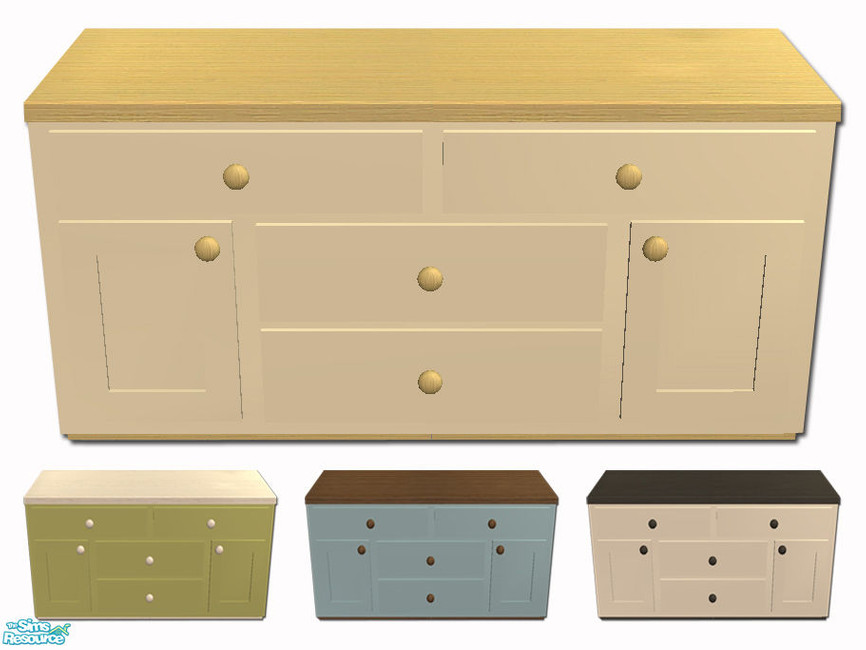 The Sims Resource - Beach House Dining Sideboard MESH