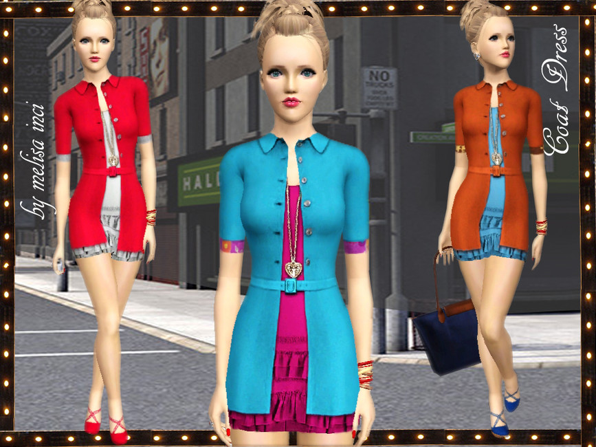 The Sims Resource - Coat Dress