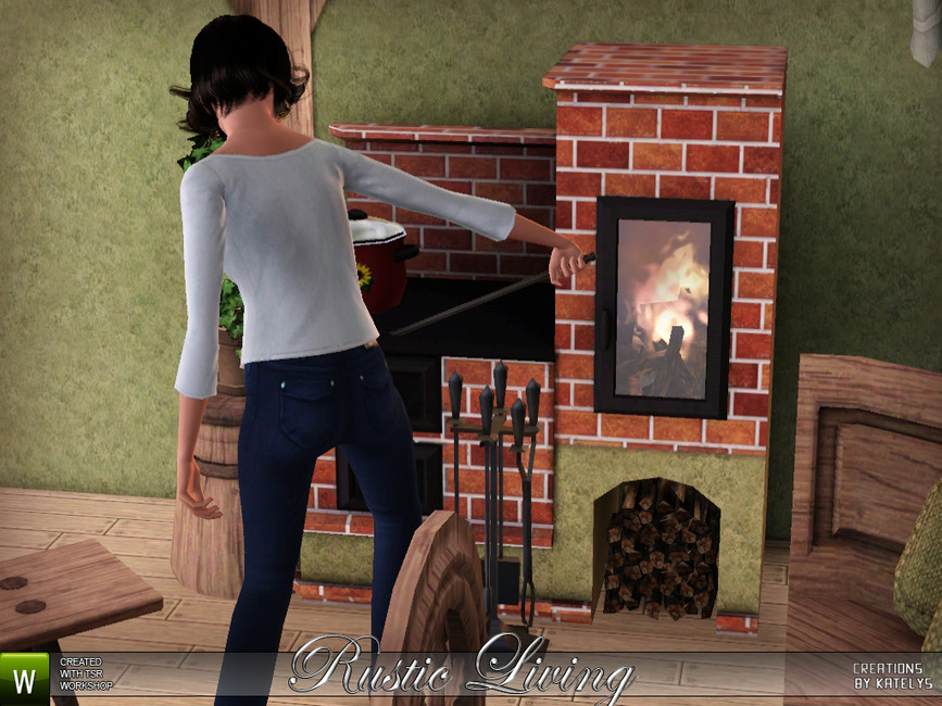 The Sims Resource - Rustic Living Wood Stove
