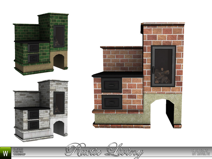 The Sims Resource - Rustic Living Wood Stove