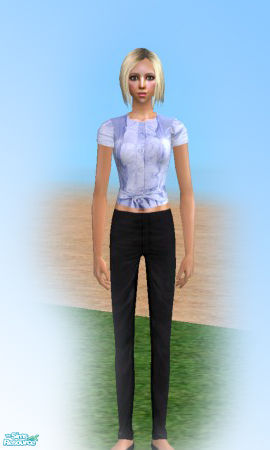 The Sims Resource | Blue Silk Shirt