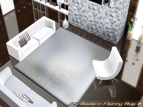 The Sims Resource | Modern Fluffy Rug 3