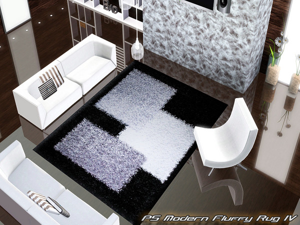The Sims Resource | Modern Fluffy Rug 4