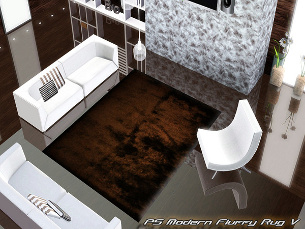 The Sims Resource | Modern Fluffy Rug 5