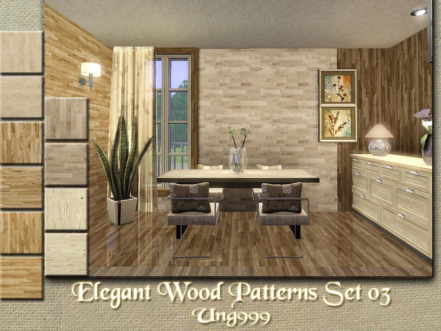 The Sims Resource - Elegant Wood Patterns Set 03
