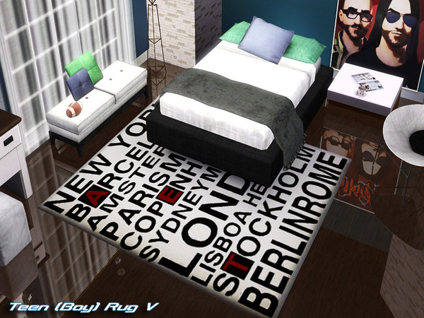 The Sims Resource | Teen (Boy) Rug V