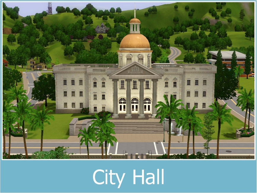 The Sims Resource - Modern Sunset City Hall