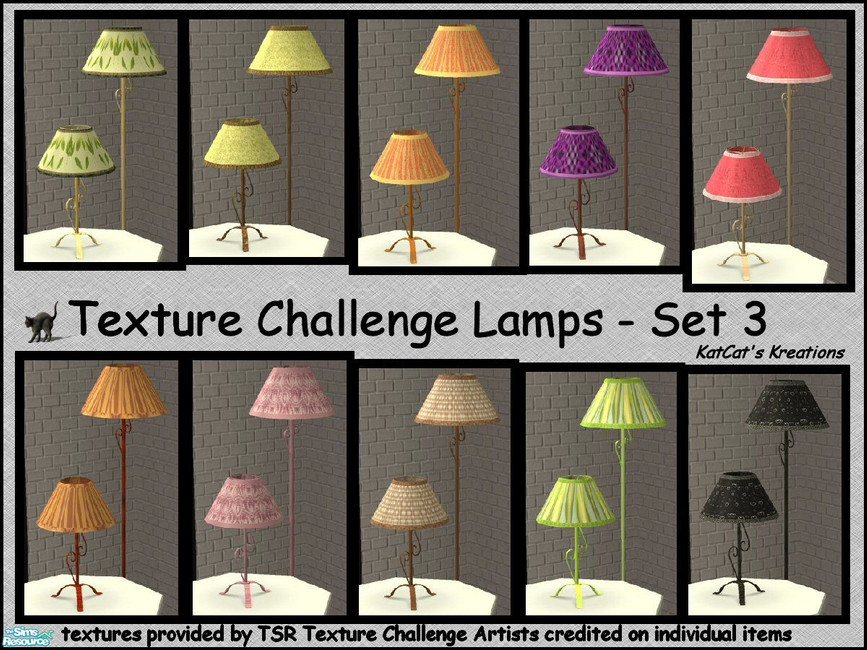 The Sims Resource - Texture Challenge Lamps - Set 3