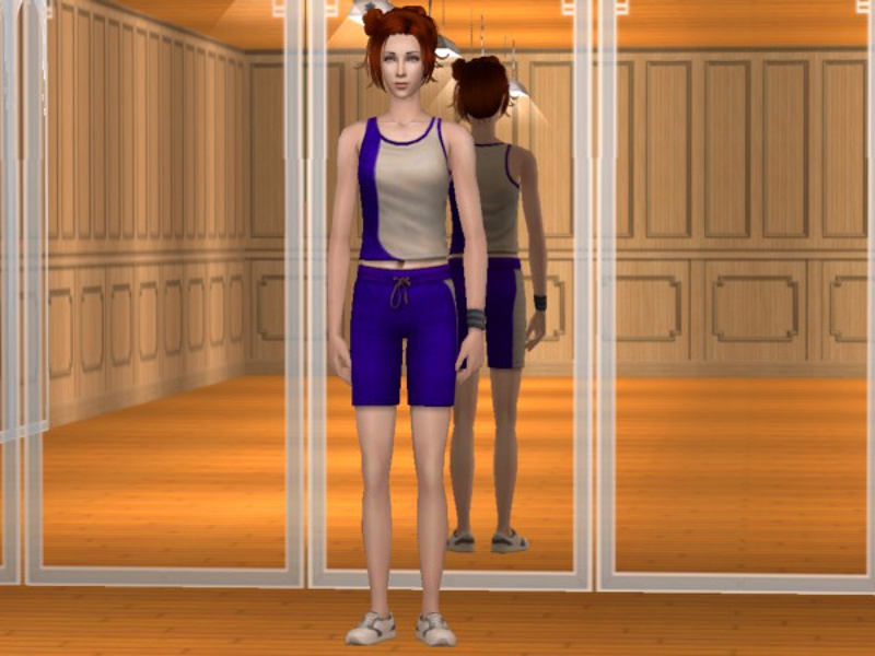 The Sims Resource | Freetime Exercise Outfit Recolors - Blue Freetime ...