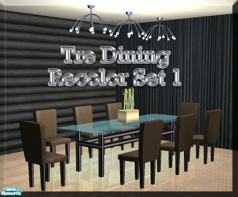 The Sims Resource - Tre Dining Set Recolor 1