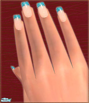 The Sims Resource - Paint Your Nails! Set - Aqua