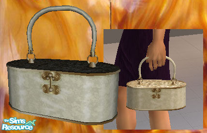 The Sims Resource - Vintage Purses! White Glitter (Accessory)