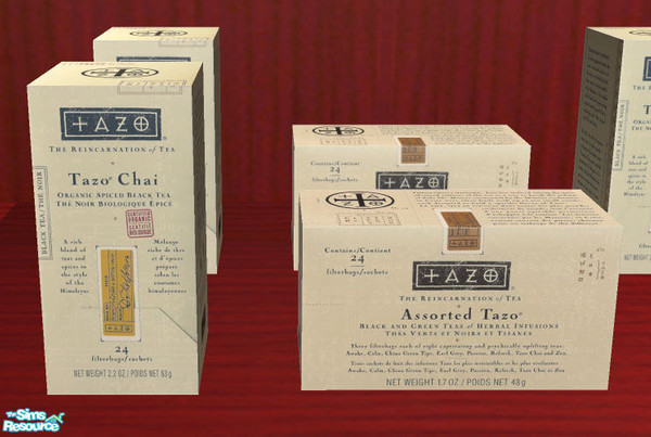 The Sims Resource | Starbucks Tazo Tea Boxes