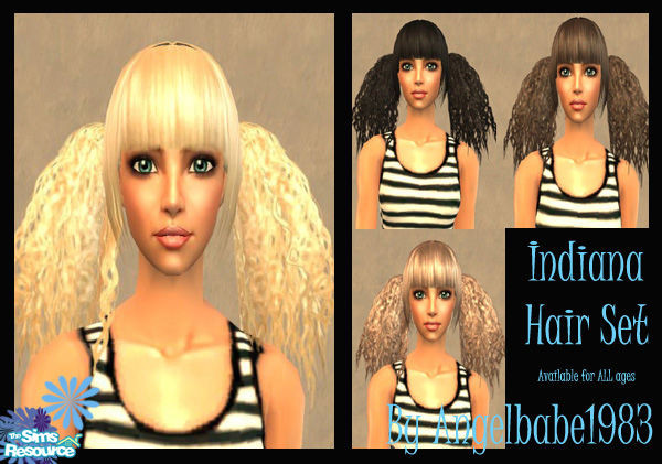 The Sims Resource | Indiana Hair Set