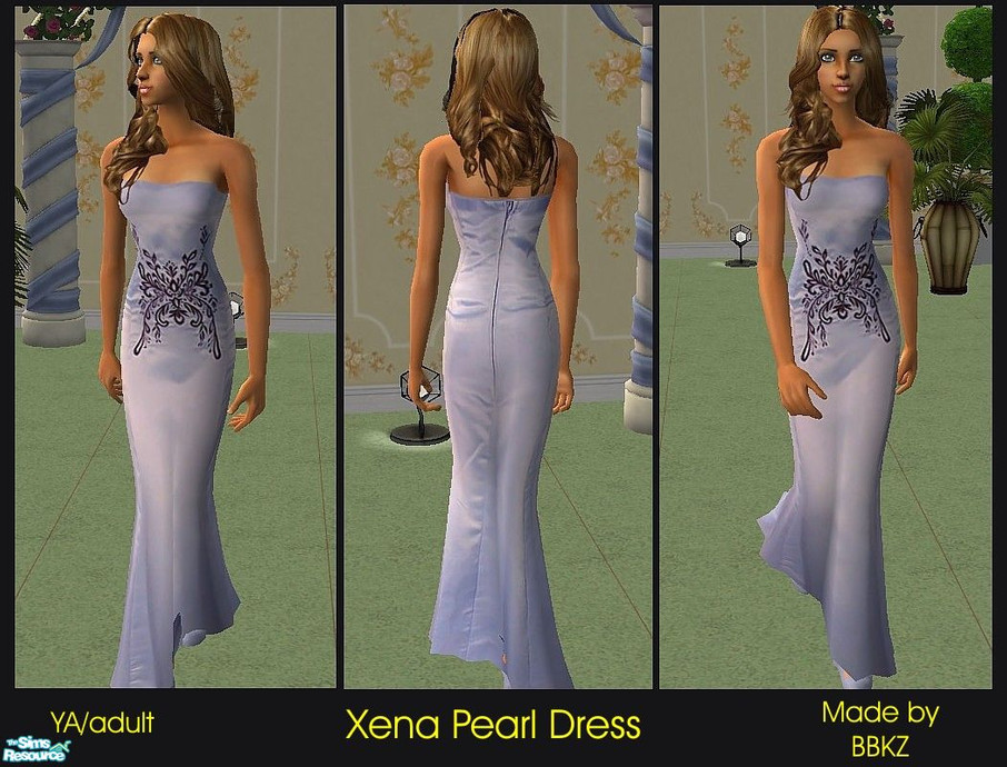 The Sims Resource - Xena Pearl Dress