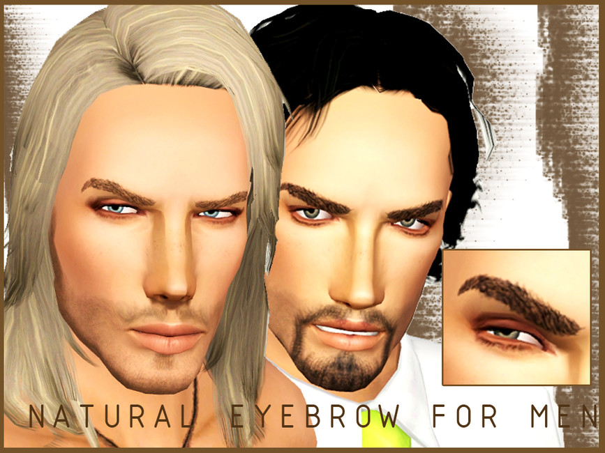 The Sims Resource - Natural eyebrow for men