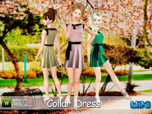 The Sims Resource | Collar Dress