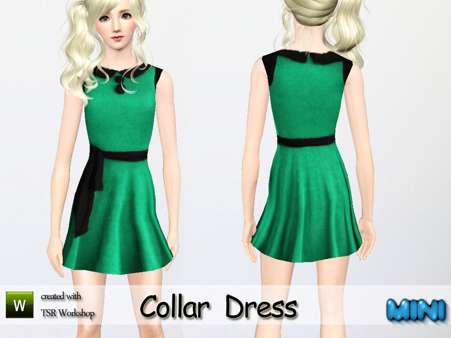 The Sims Resource | Collar Dress