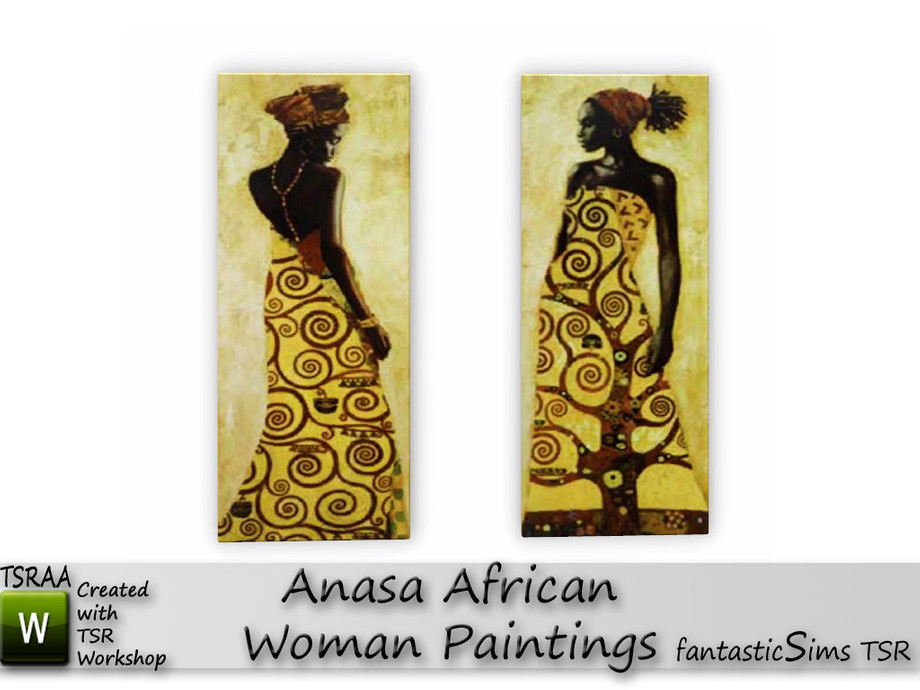 The Sims Resource | Anasa DR African Woman Paintings