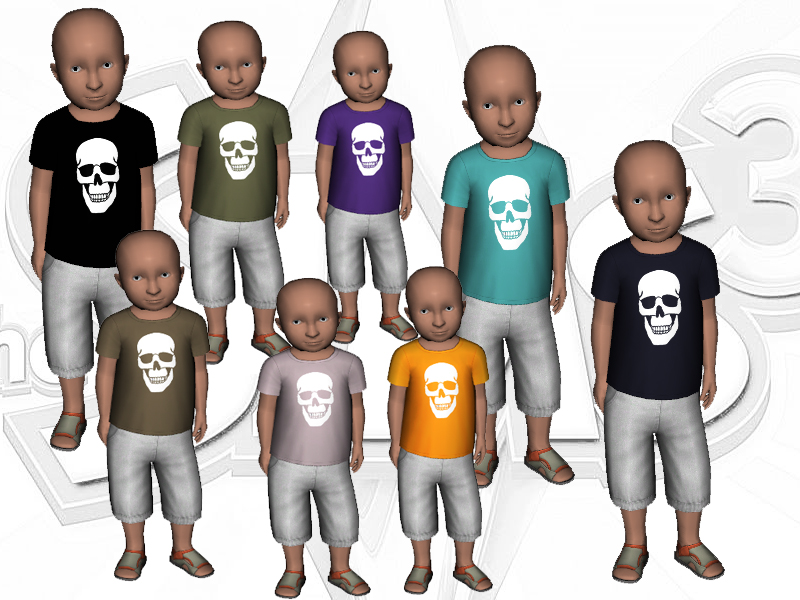 The Sims Resource | Toddler Boy Skull T