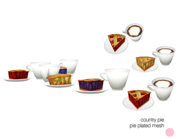 The Sims Resource | Country Pie Plated Mesh
